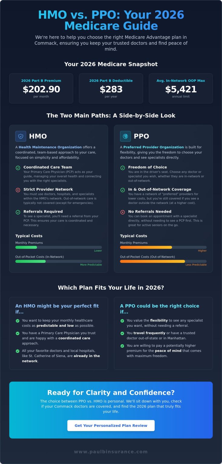 PPO vs HMO: Choosing the Best Medicare Plan in Commack